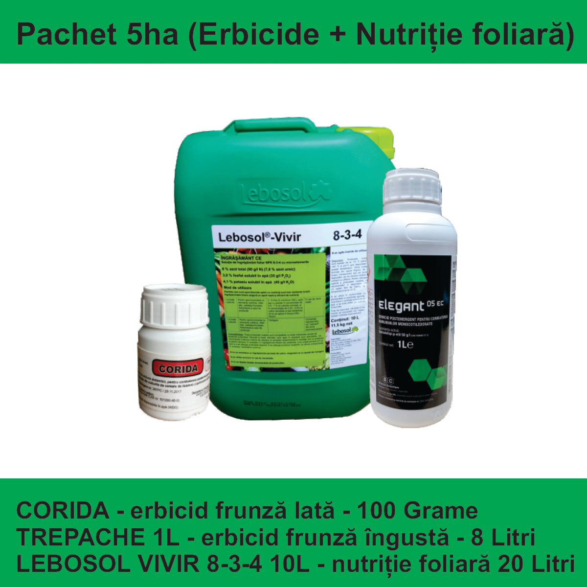 PACHET TRATAMENT FLOAREA-SOARELUI 5HA (ERBICIDE+NUTRITIE FOLIARA)